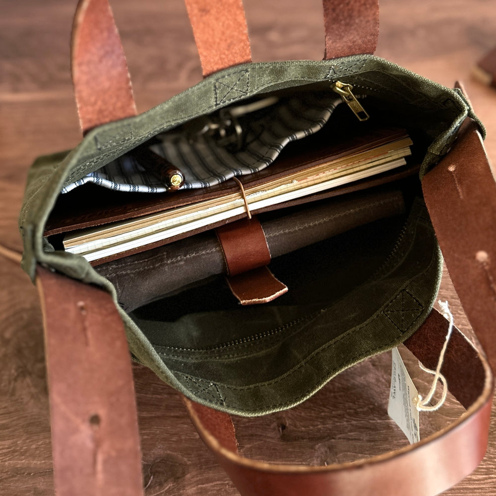 [Peg and Awl ] Mini Waxed Canvas Tote – Baum-kuchen