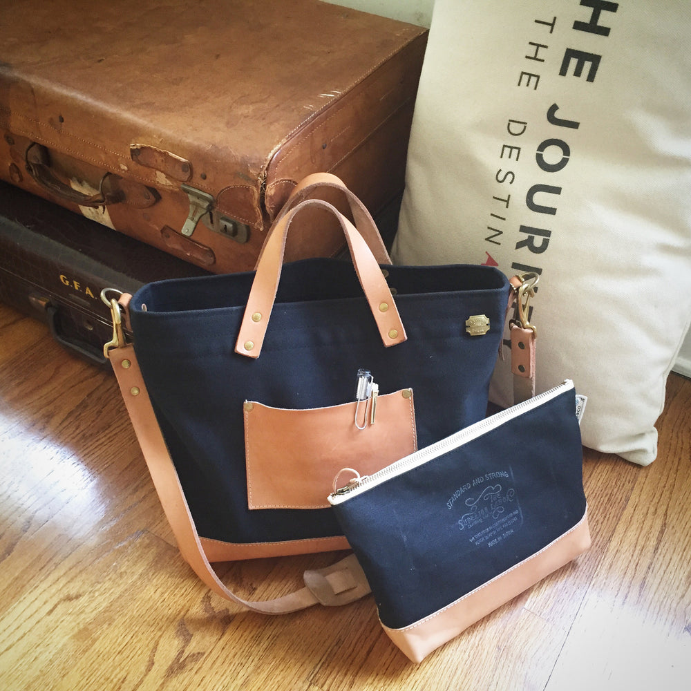 [TSL] Engineer Pouch // Black canvas w/nude leather – Baum-kuchen