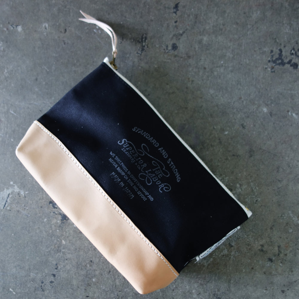 [TSL] Engineer Pouch // Black canvas w/nude leather – Baum-kuchen