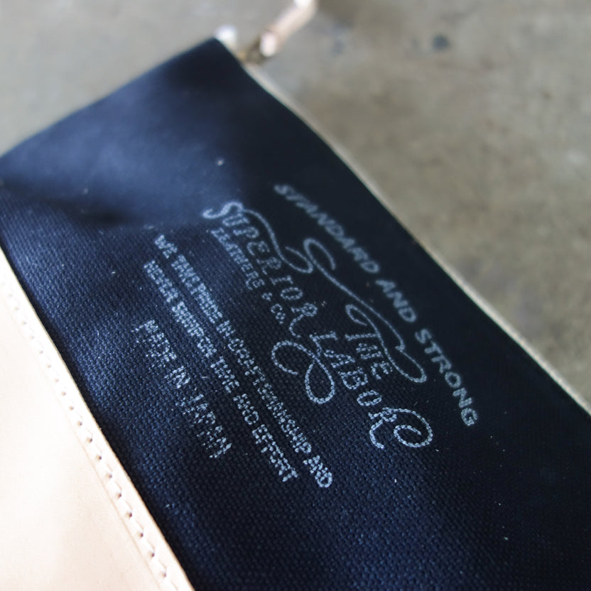 [TSL] Engineer Pouch // Black canvas w/nude leather – Baum-kuchen