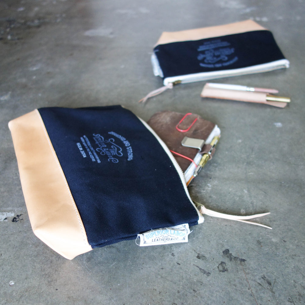 [TSL] Engineer Pouch // Black canvas w/nude leather – Baum-kuchen